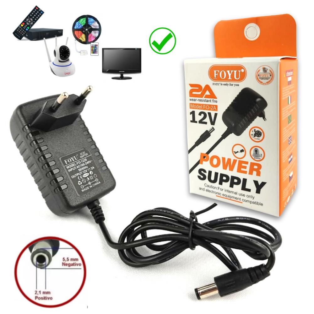 Fonte De Alimentaçao 12v 2A | Shopee Brasil