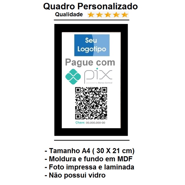 PIX - QR Code - Placa em MDF (30 x 20 cm) | Shopee Brasil