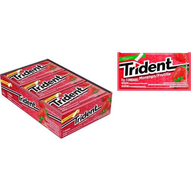 Chiclete Trident Caixa Com 21 Unidades | Shopee Brasil