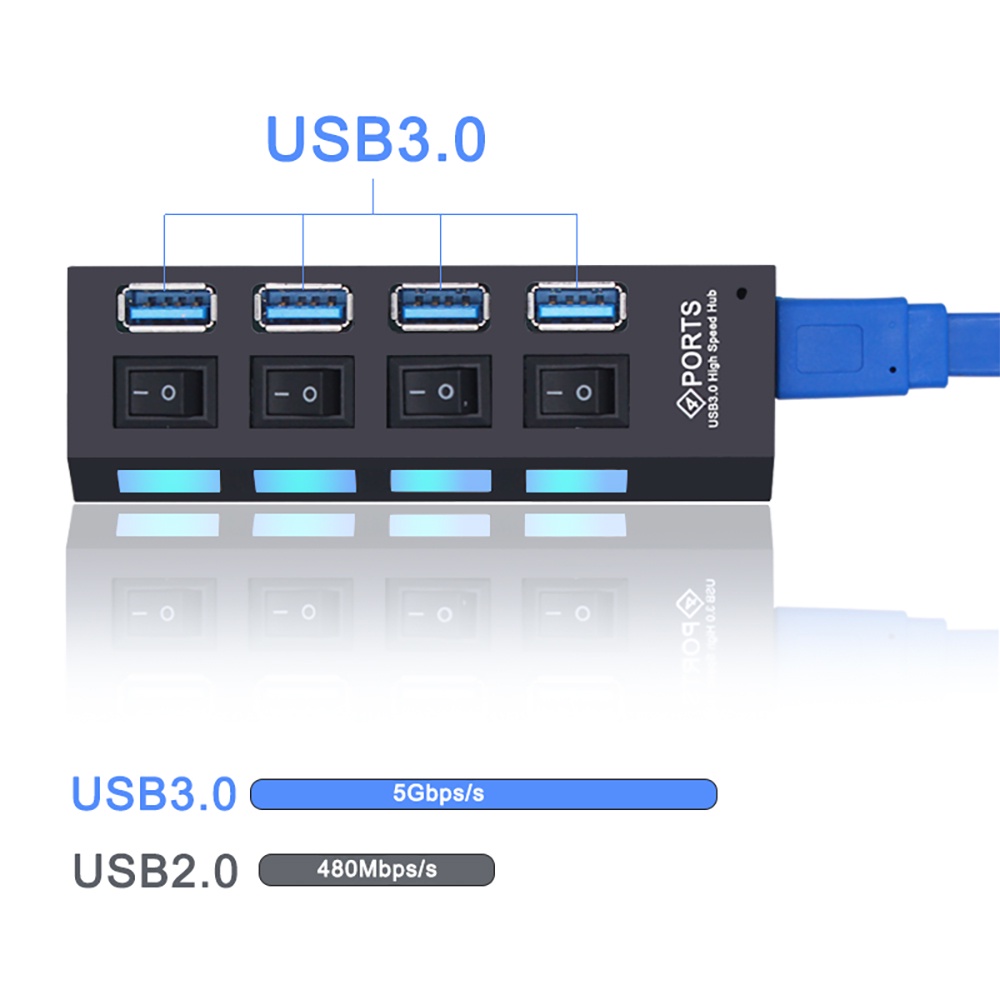 hub usb 2.0 multidivisor usb adaptador de alimentação 4 portamúltipla ...