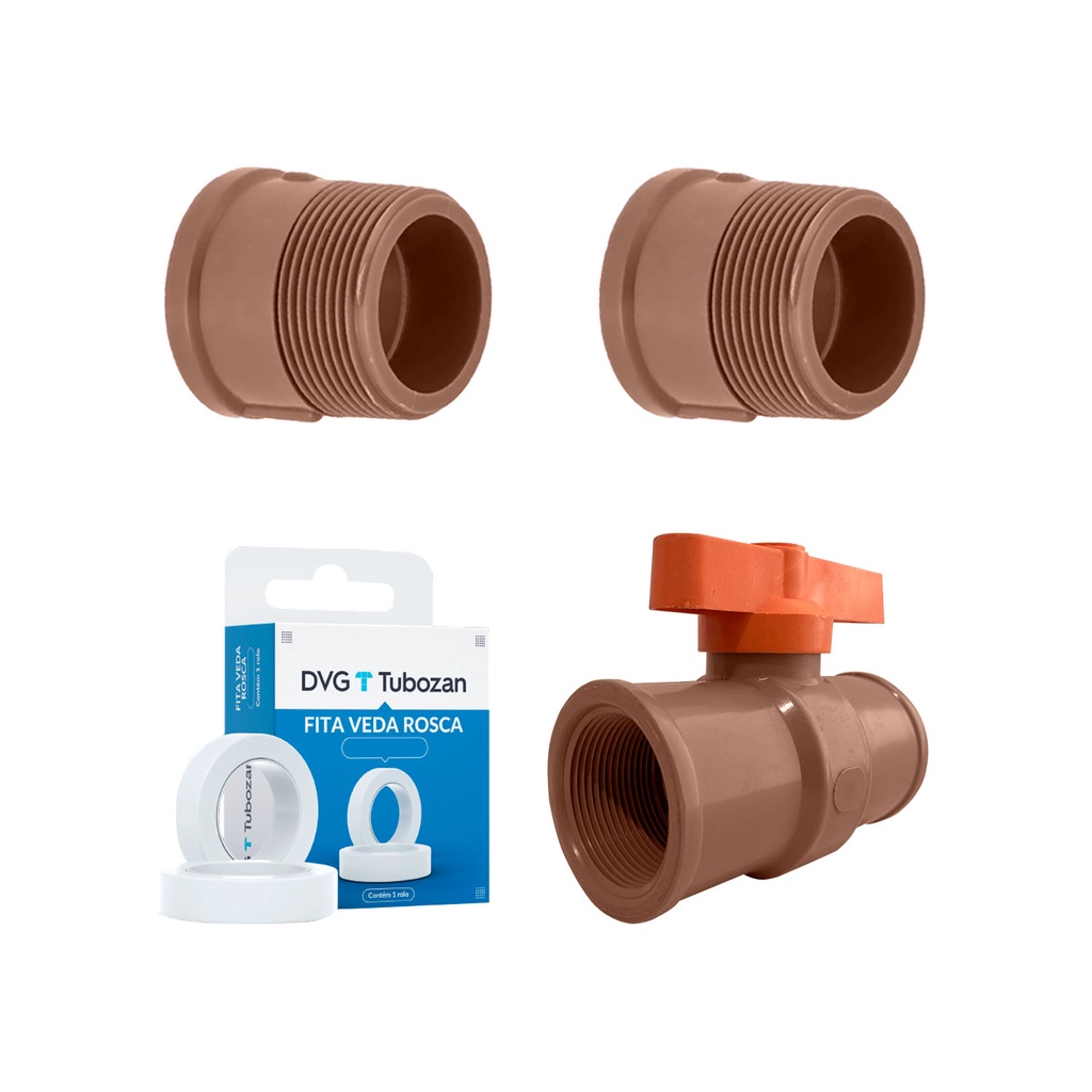 Kit Registro 3/4” e Adaptador Roscavel 25x3/4" | Shopee Brasil