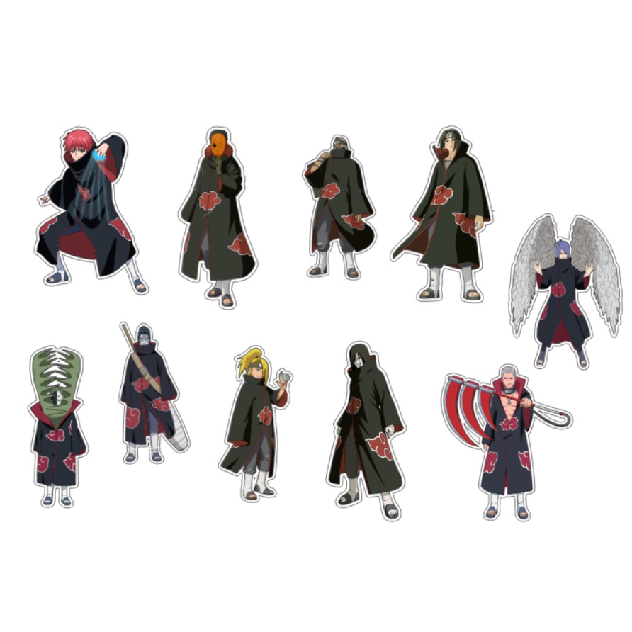 100 Apliques Naruto akatsuki Toppers Tags Tubetes Docinhos Festa ...