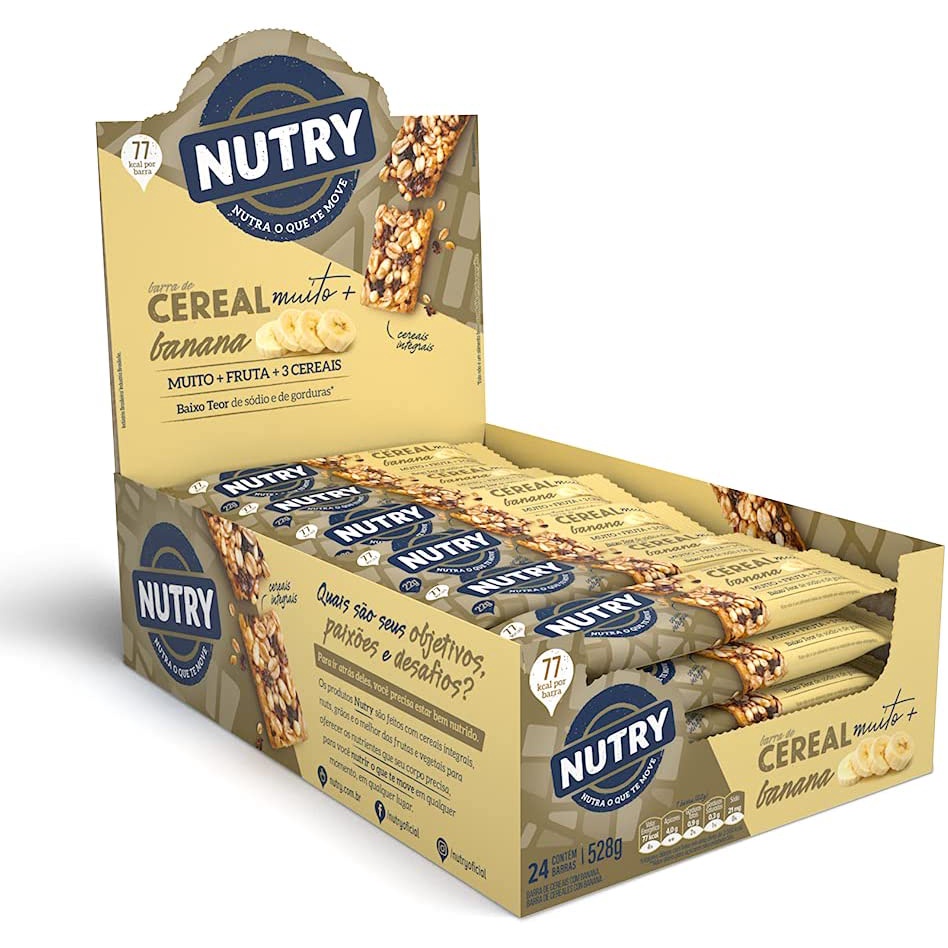 🌟 Barra de Cereal Nutry - Caixa com 24 ou 12 Unidades Lanche Saudável e ...