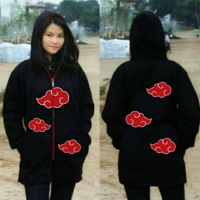 Capa Naruto AKATSUKI ANIME LOGO ZIPPER HOODIE | Shopee Brasil