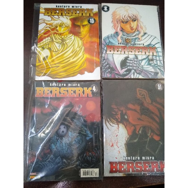 Berserk Manga Kentaro Miura 4,8,15 e 51 Meio Tanko Panini | Shopee Brasil