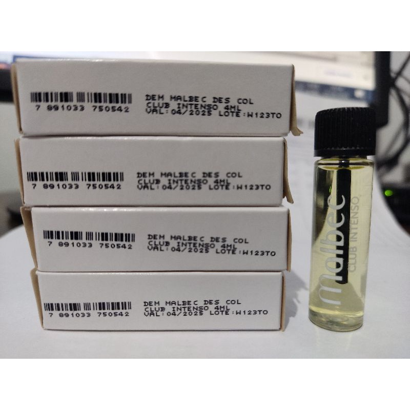 Malbec club intenso 5 vidrinhos simples sem spray de 4 ml | Shopee Brasil
