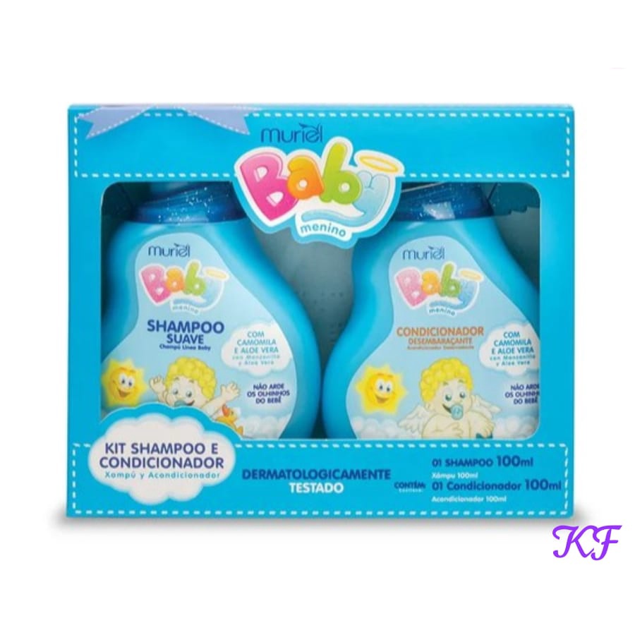 Muriel Baby Kit Presente Shampoo+Condicionador 100ml Azul | Shopee Brasil