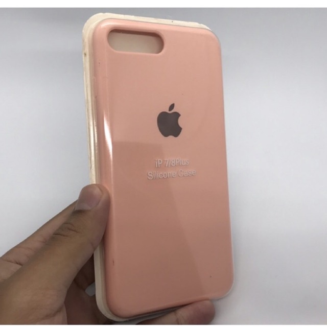 Capa Capinha Case Silicone Celular IPhone 7/8 Plus Na Cor Rosa Claro | Shopee Brasil