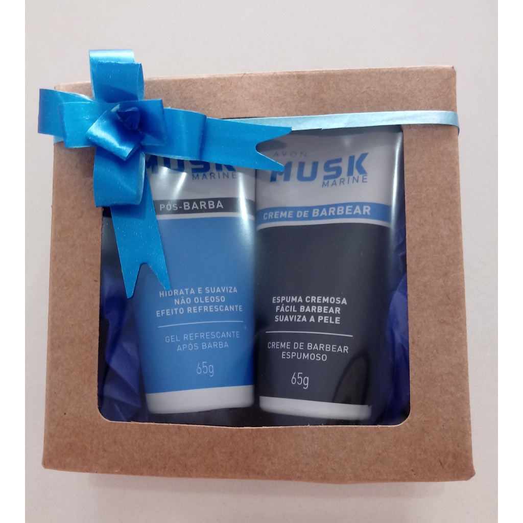 KIT CREME DE BARBEAR MUSK MARINE 65g+ GEL PÓS-BARBA MUSK MARINE 65g ...