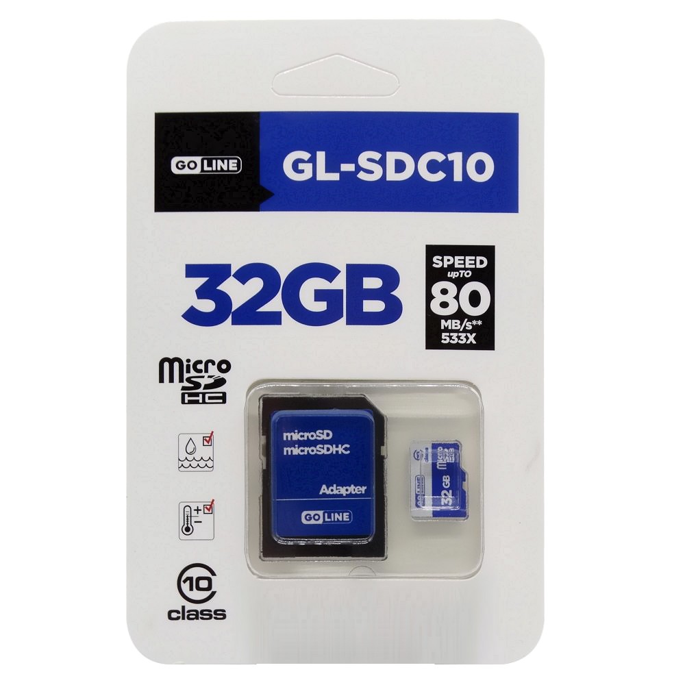Cartão Micro SD 32GB GO Line Classe 10 80MB/s 533X | Shopee Brasil