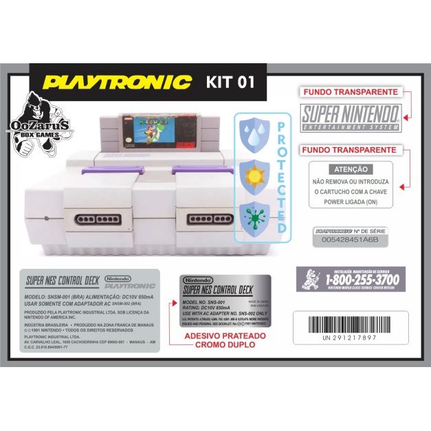 Kit Adesivo Label Super Nintendo SNES Fat e Baby - Nintendo 64 - Atari ...
