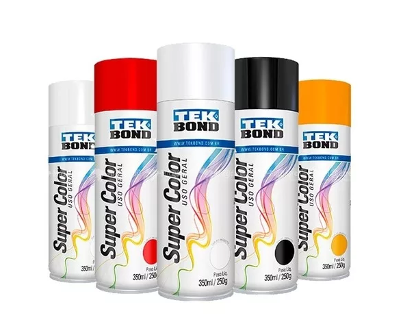 Tinta Spray Super Color Uso Geral 350ml Tekbond - Veja Cores | Shopee ...