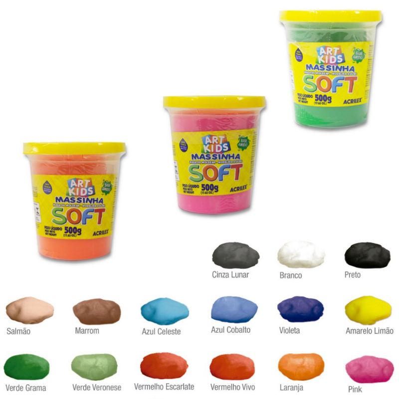 Massa de Modelar Soft 500g (Acrilex) | Shopee Brasil