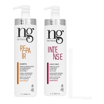 Ng De France Kit Shampoo Repair 1l + Cond. Intense 1l | Shopee Brasil