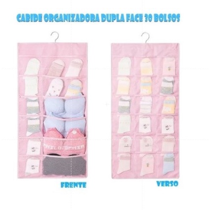 Organizador Cabide 30 Bolsos Porta Sutiã Calcinha Cueca Meia | Shopee Brasil