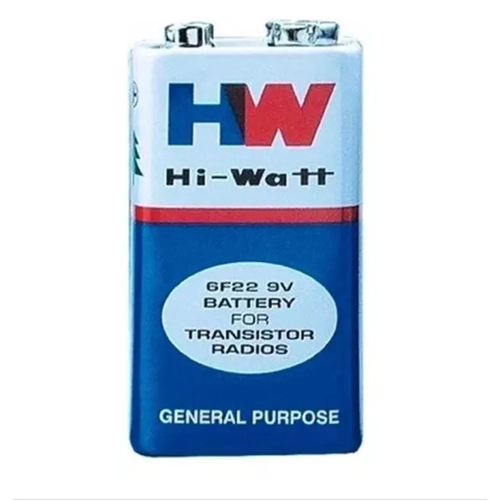 Bateria 9 Volts HI-WATT | Shopee Brasil
