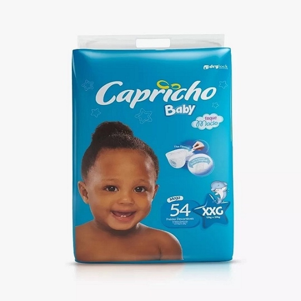 Fralda GRANDINHOS Capricho Baby XXG Com 54 Unidade | Shopee Brasil