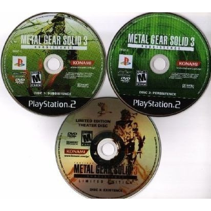 Coleção Metal Gear Solid 3 Subsistence 3 Discos Ps2 Patch | Shopee Brasil