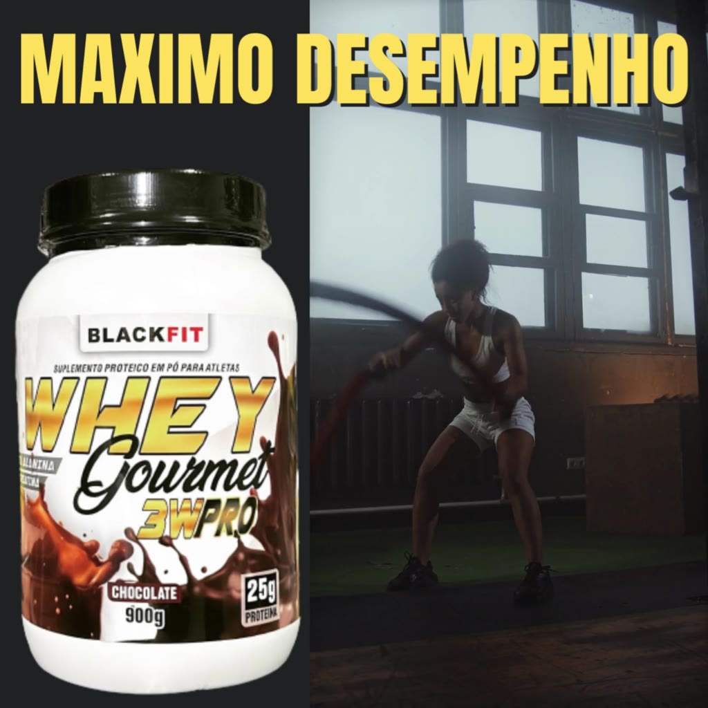 Whey Gourmet 3w Pro Sabor Chocolate 900g Com Beta Alanina E Creatina