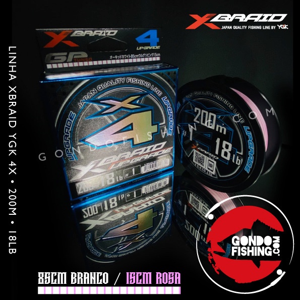 18lb Linha Multifilamento X BRAID UPGRADE X4 YGK 18lb | Shopee Brasil