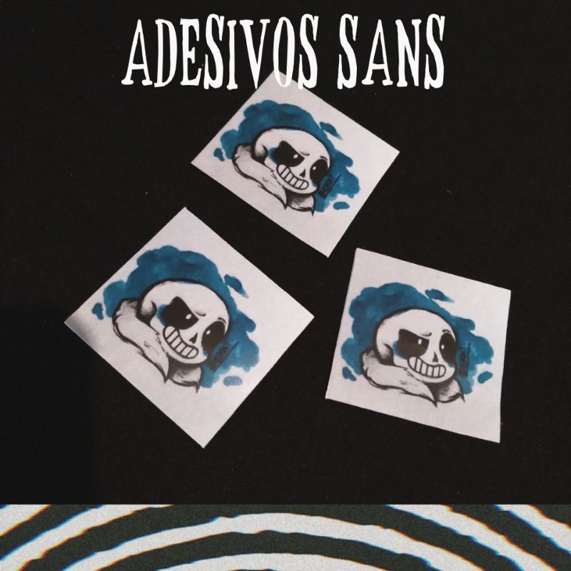 Sticker/Adesivo Sans Undertale (Jogo, Esqueleto, Caveira, Game ...