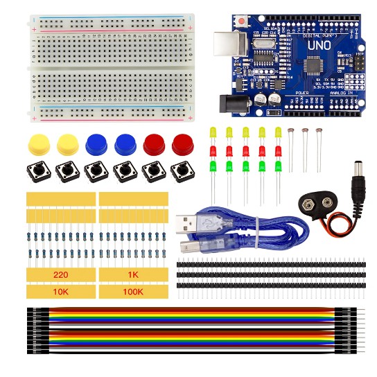 Kit Uno R3 Robótica para Iniciantes e estudante em eletrônica Pronta ...