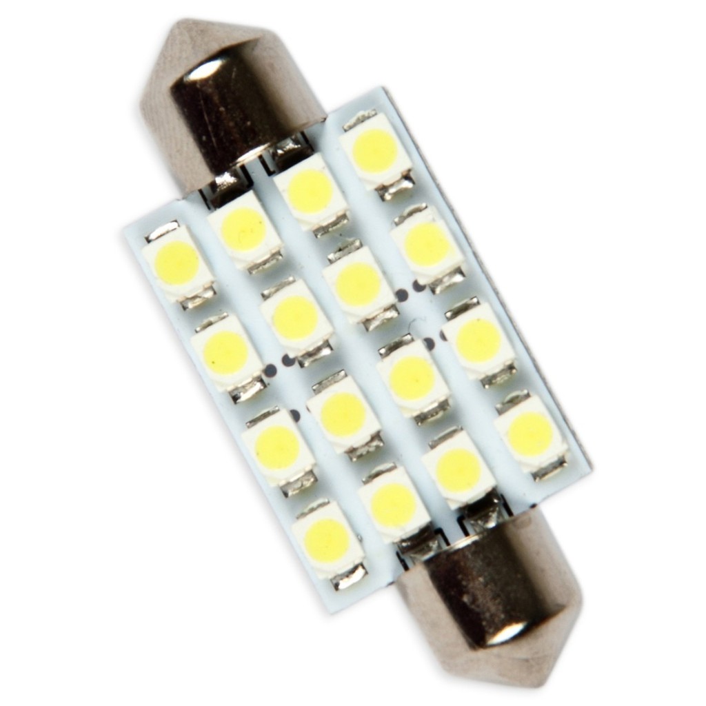 Lâmpada De Teto 16 Led's Torpedo 12v 41mm - Gol G2 G3 G4 G5 G6 G7 ...