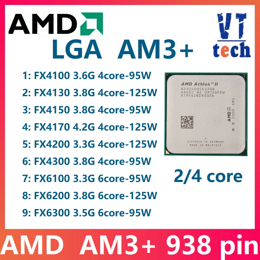 Amd Fx-6100 FX6120 FX6200 FX6300 Fx4100 FX4300 Buldo Cozer Am3 Cpu - Faz a Boa!