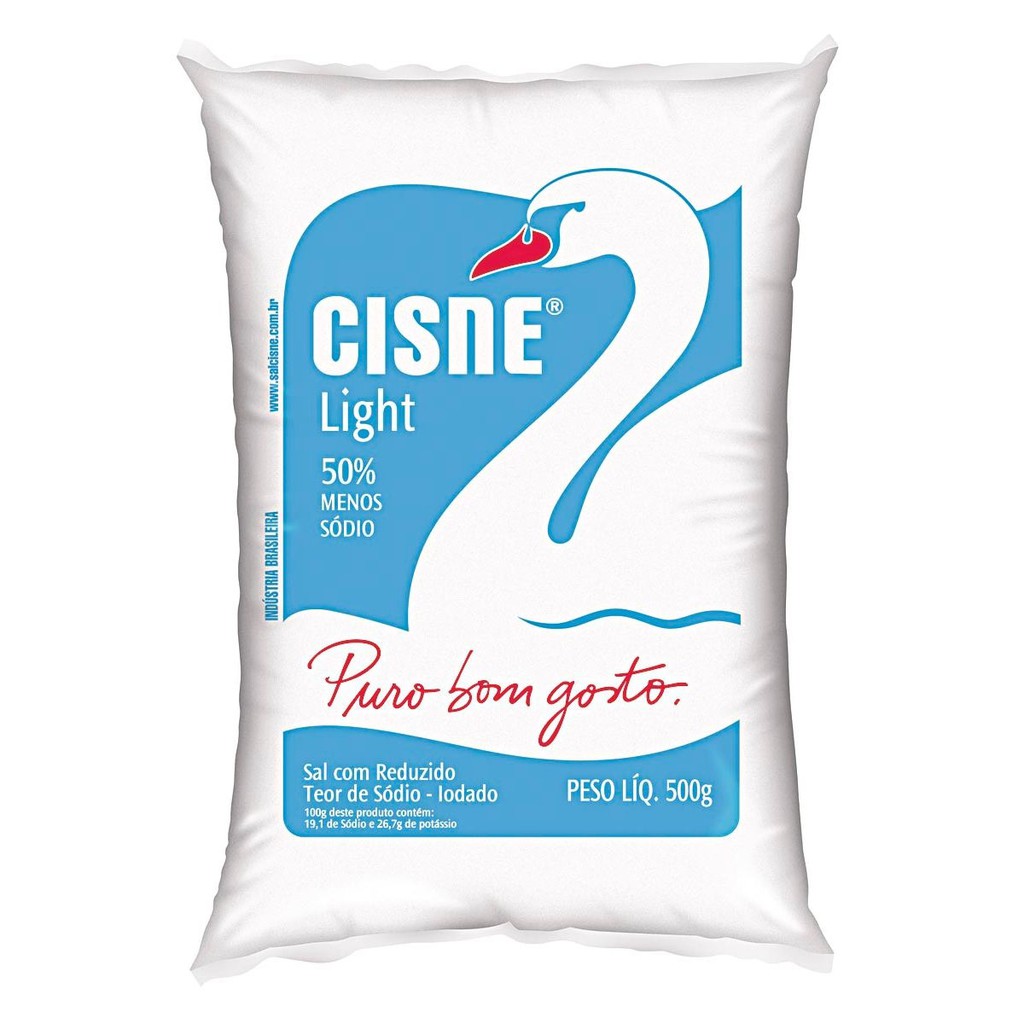 2 unidades Sal Light Cisne 500g | Shopee Brasil
