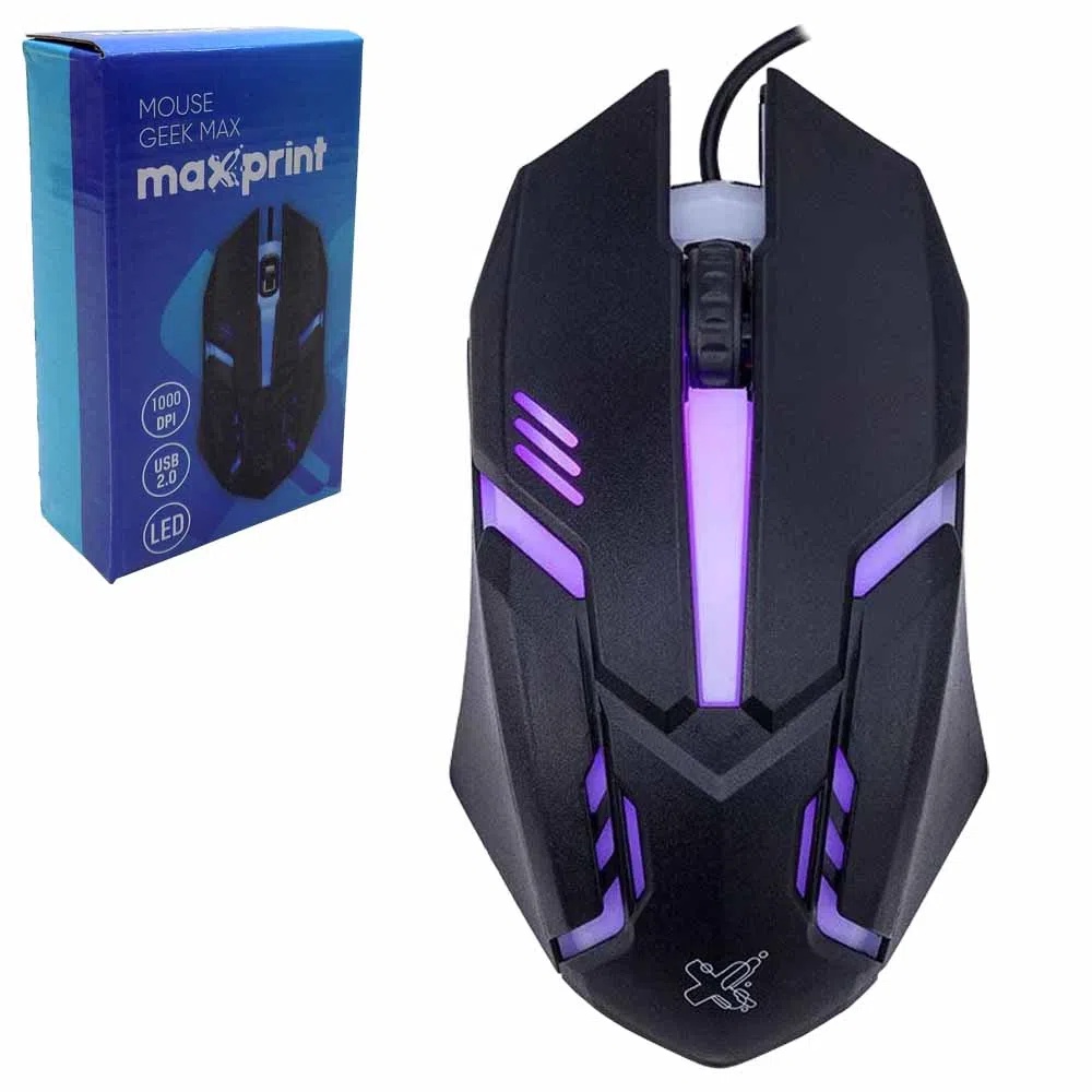 Mouse GAMER Geek Max Usb 2.0 - MAXPRINT | Shopee Brasil