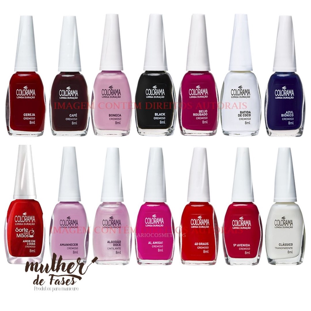 Kit c/ 10 Esmaltes Colorama Cores sortidas mais vendidas | Shopee Brasil