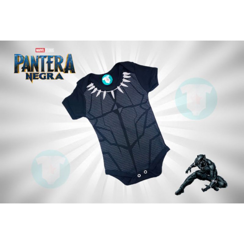 Body Bebê Temático Pantera Negra Mesversário | Shopee Brasil