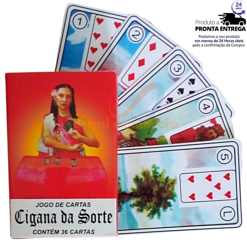 Baralho Cigano Tarot Cigana da Sorte 36 Cartas com Manual | Shopee Brasil