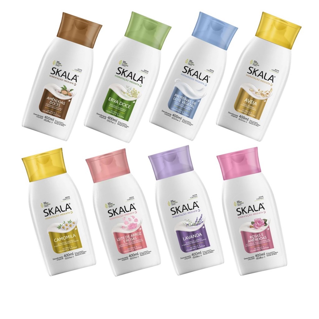 Hidratante Skala Corporal 400ml - Kit C/8 Unidades | Shopee Brasil