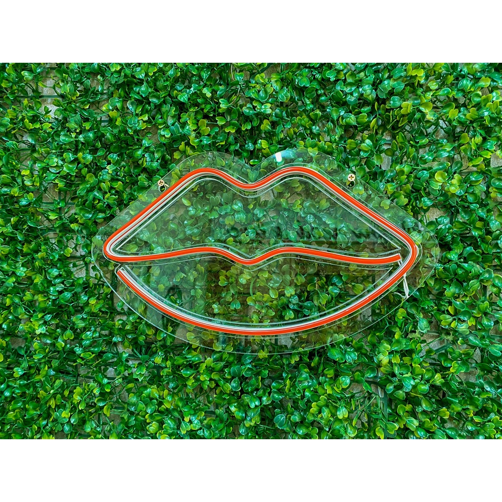 Painel Neon Led Boca Instagram Iluminação Rosa 34 Cm | Shopee Brasil