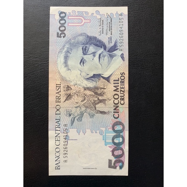 Cédula 5000 cruzeiros de 1991 sob | Shopee Brasil