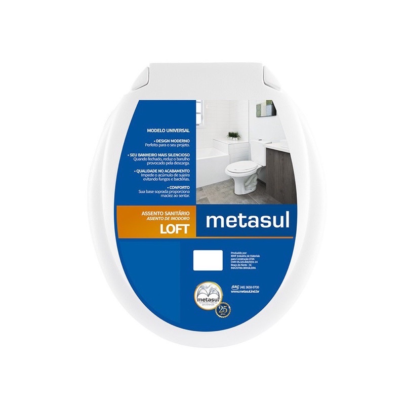 Assento Sanitário Tampa De Vaso Oval Loft Metasul Branco | Shopee Brasil Assento Sanitário Tampa De Vaso Oval Loft Metasul Branco | Shopee Brasil