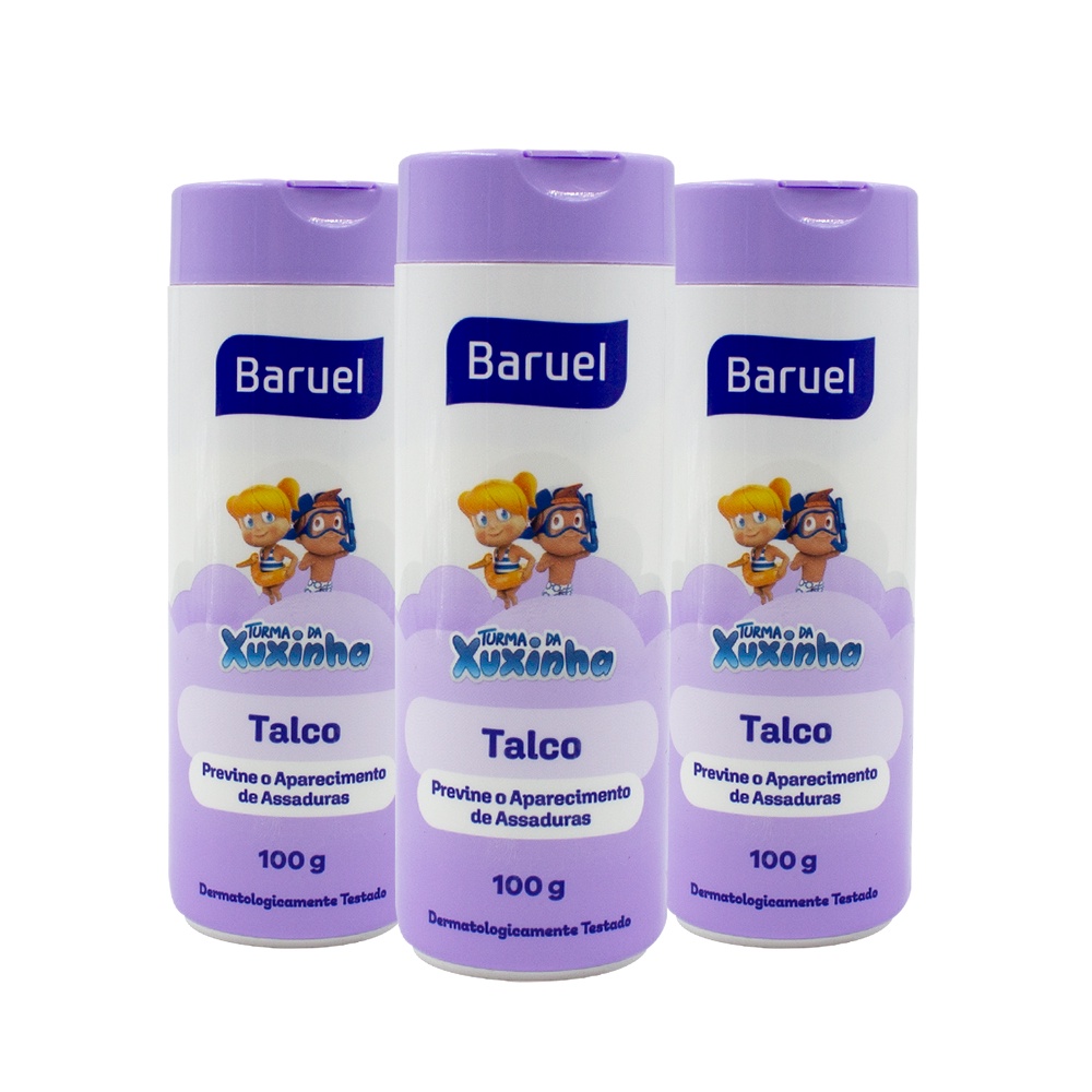 Talco Polvilho Baruel Turma Da Xuxinha Infantil Previne Assaduras 100g ...