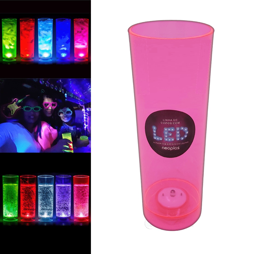 Copo Long Drink Neon Com Sensor De Líquido Led 28338 | Shopee Brasil
