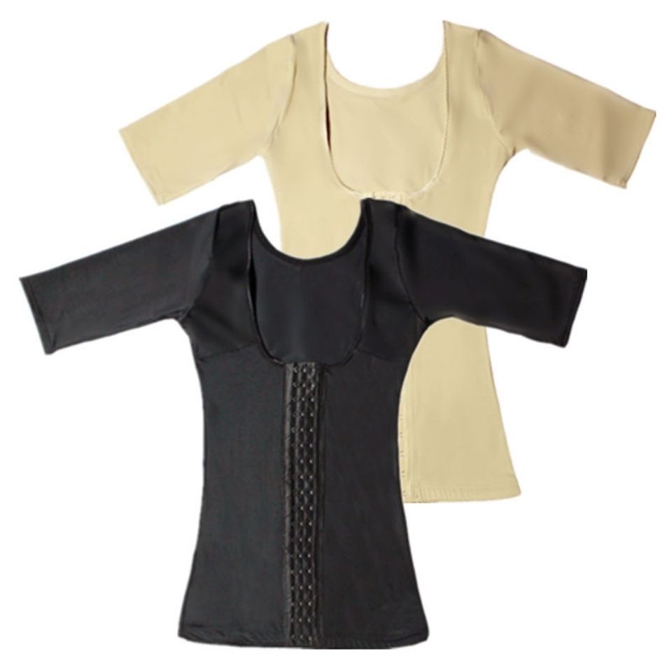 Colete De Manga Curta Tingmei Ruoya | Top Modelador De Cintura E Braço ...