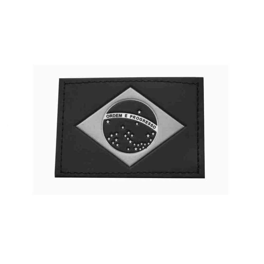 Patch sutache Divisa De Gola lapela Emborrachada Bandeira Do Brasil - Negativo | Shopee Brasil