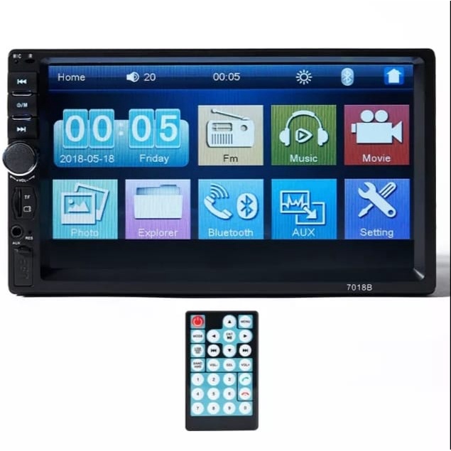 Central Multimidia Mp5 2 Din Usb Bluetooth Espelhamento Via Cabo Android/ Ios | Shopee Brasil