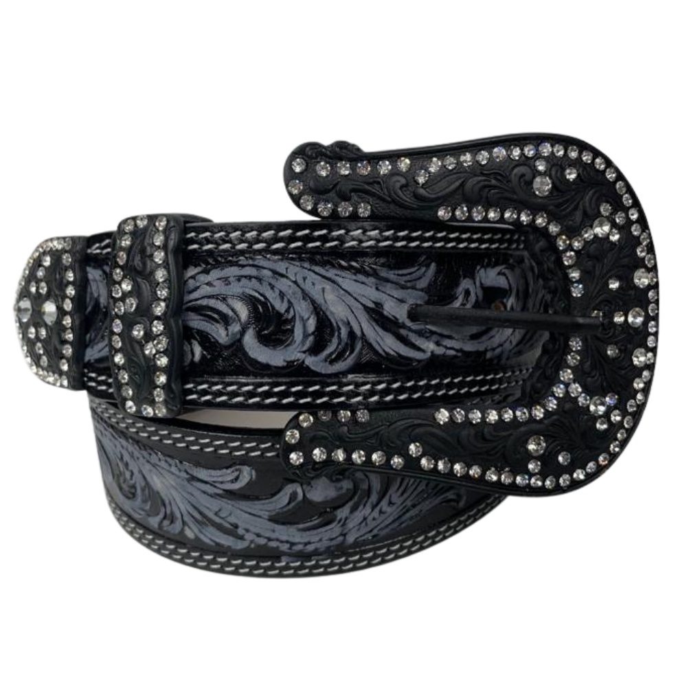 Cinto country Feminino Paul Western Preto Cinza para usar com ...