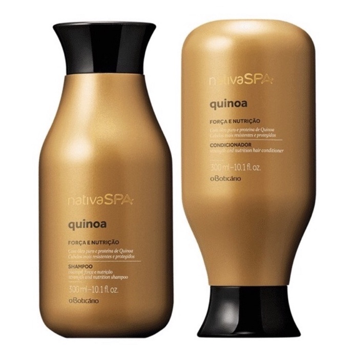 Kit Shampoo e Condicionador Vegano Força dos Fios Nativa Spa Quinoa ...