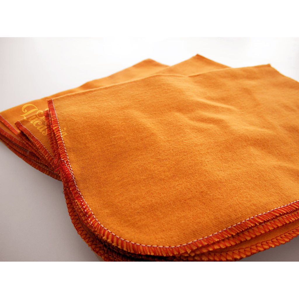 Kit 10 Flanela basica para limpeza atacado 57 cm x 38 cm laranja ...