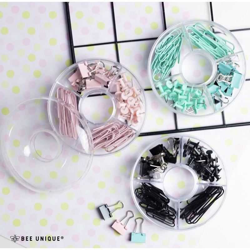 Clips Kit de 4X1 Donuts Acrílico ( 12 Binders, 21 Alfinetes Marcadores ...