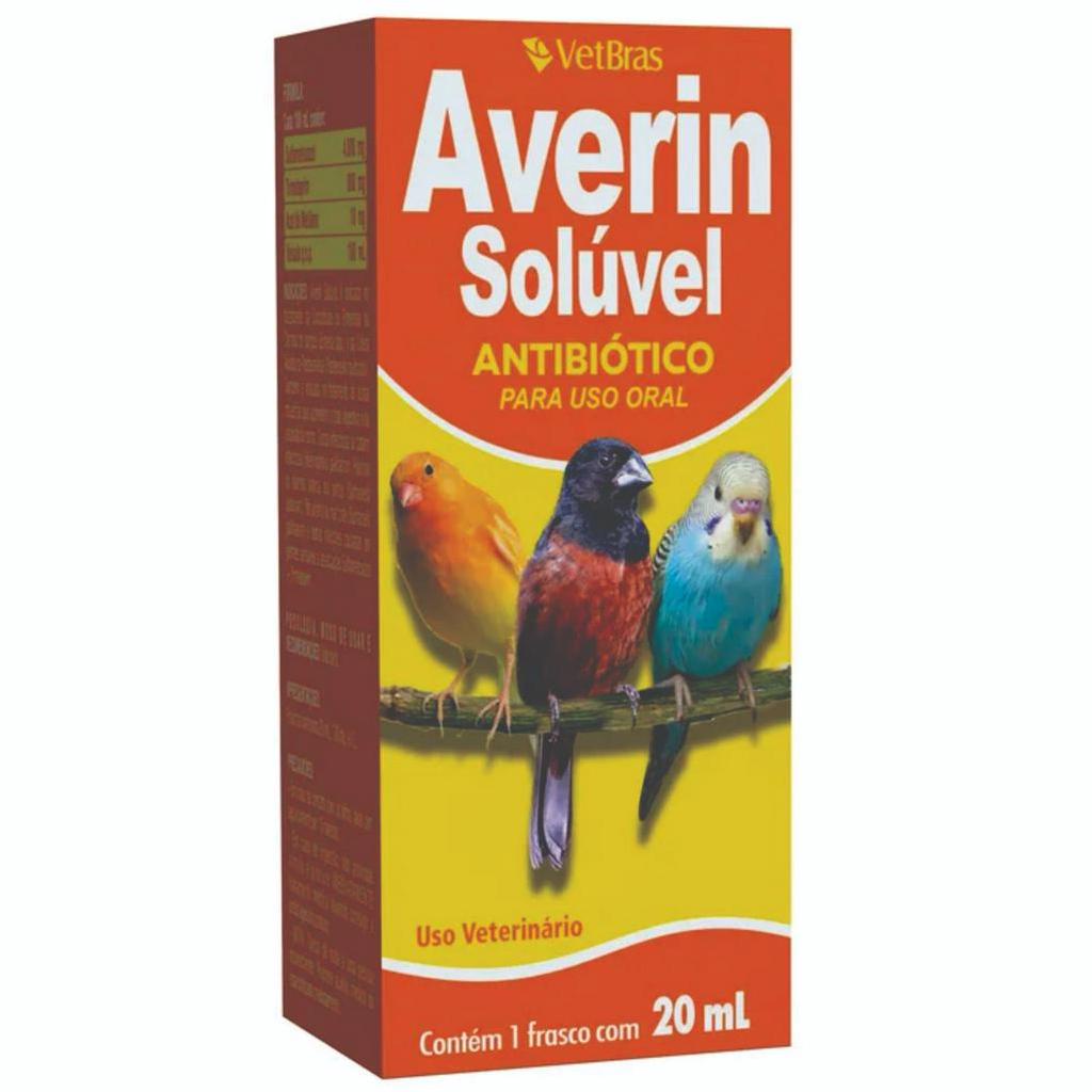 Averin Solúvel 20ml Antibiotico | Shopee Brasil