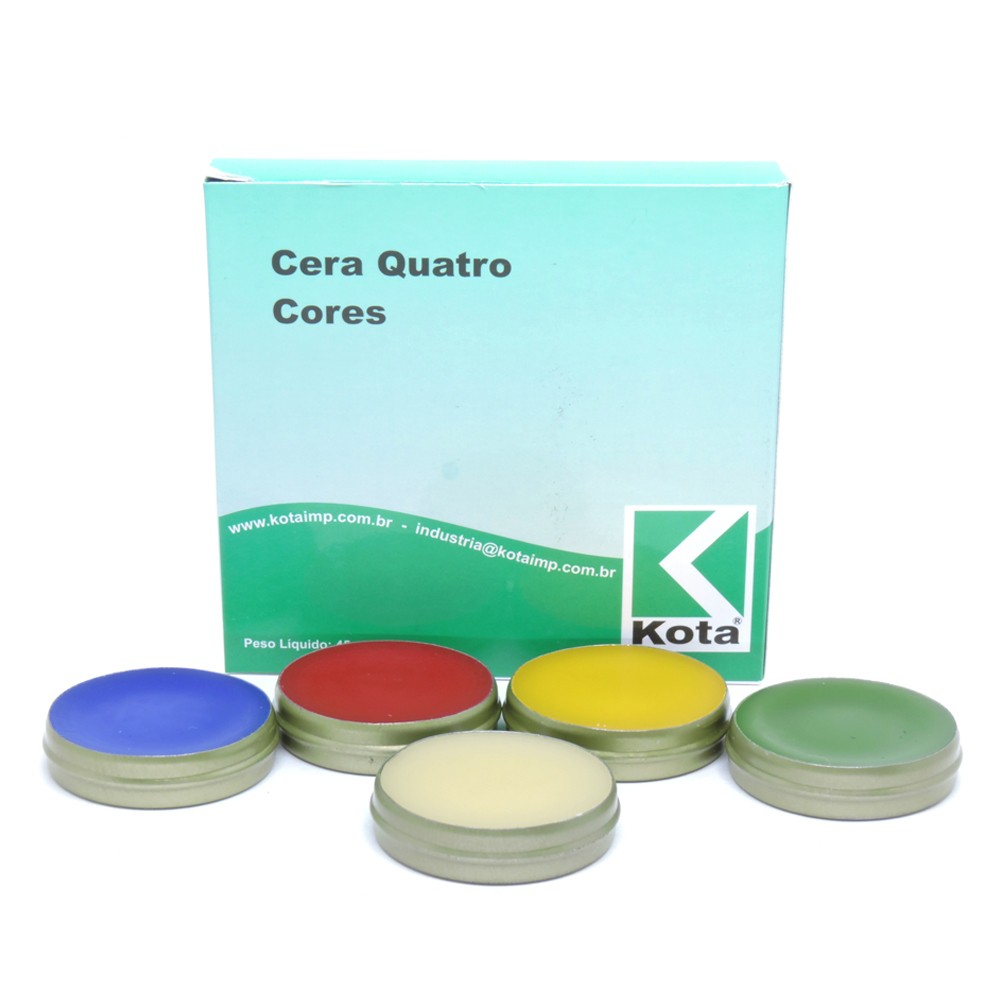 Cera Colorida 4 Cores Kota para Enceramento Progressivo | Shopee Brasil