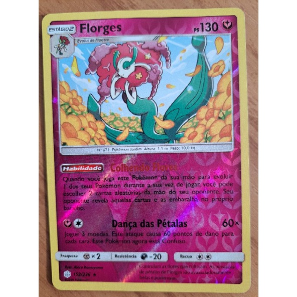 Card Pokémon Florges Reverse Foil Original e Nova | Shopee Brasil
