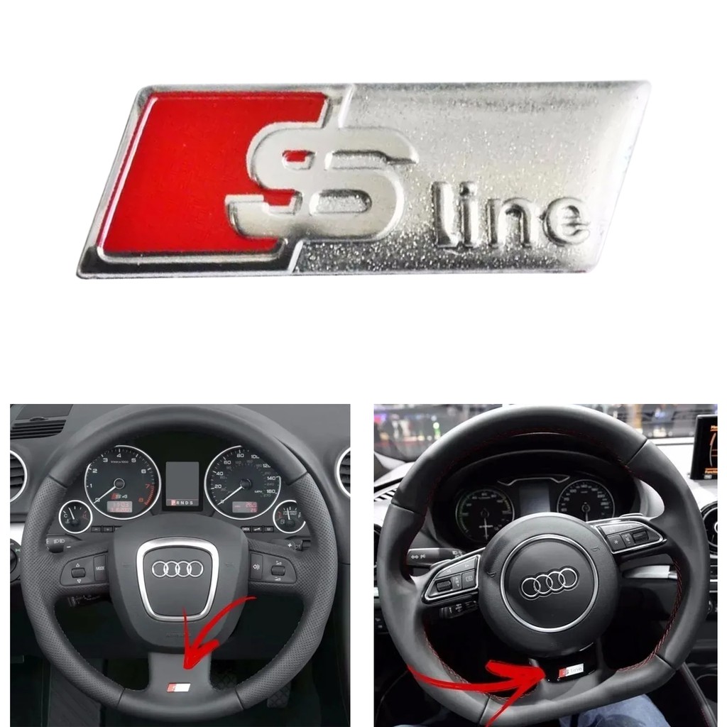 Mini Emblema Adesivo para Audi S-line S Line A3 A4 A5 Acessórios do ...